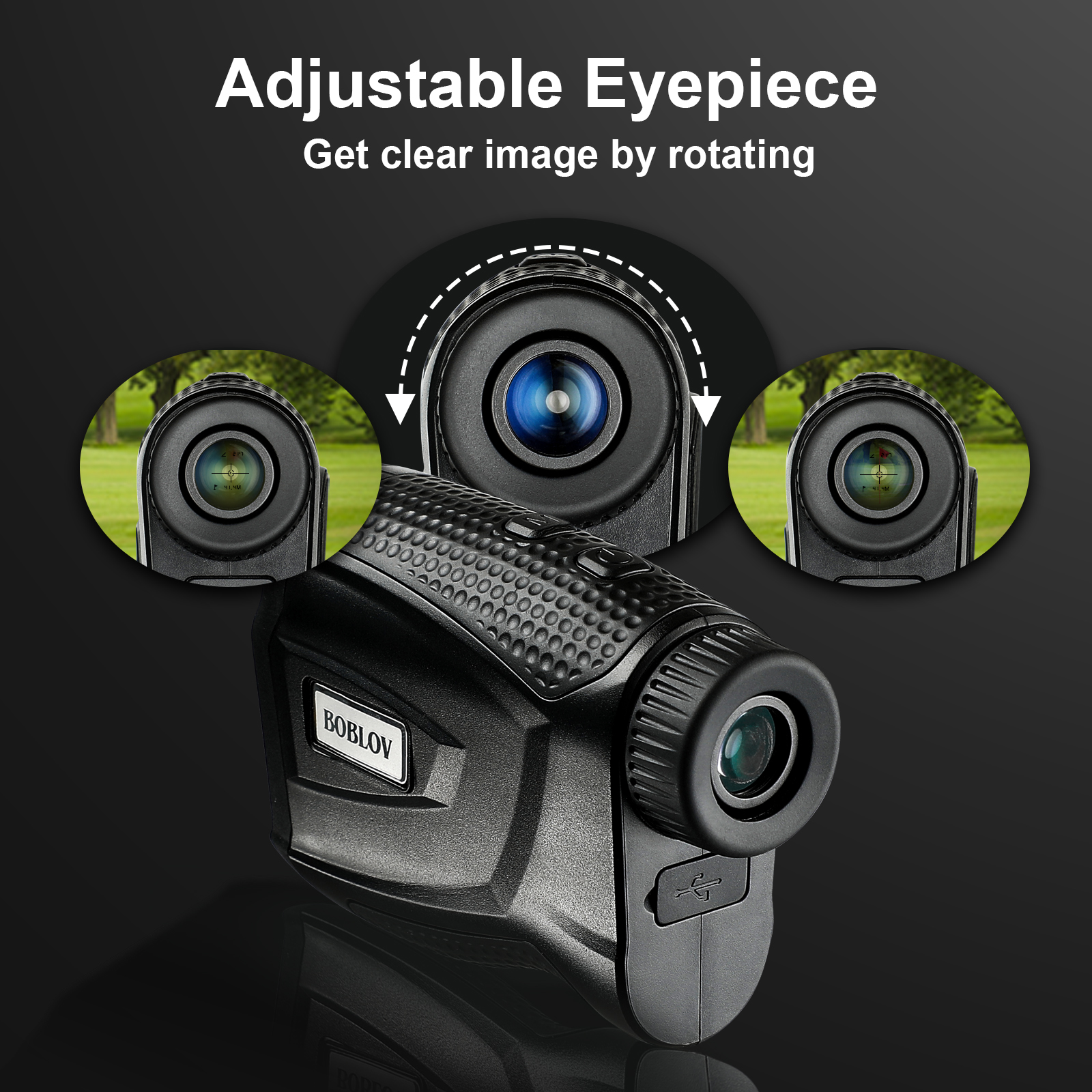BOBLOV 600M Golf Rangefinder 6.5X Magnetic Magnification Slope Golf ...