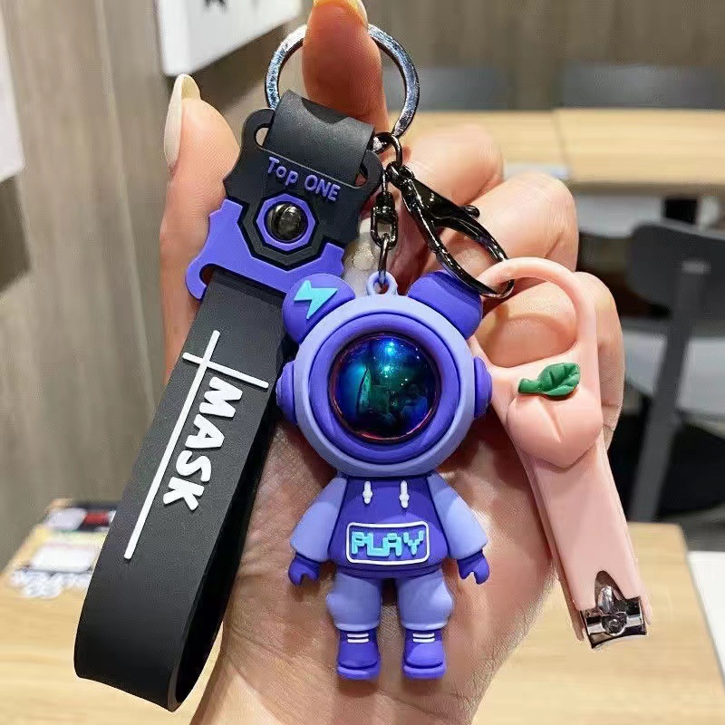 Y1 Trendy Bear Keychain Personalized Couple Bag Charm, Car Keychain ...