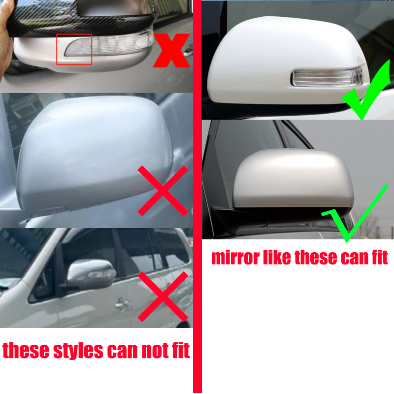 For TOYOTA INNOVA 2004-2015 carbon fiber pattern car side mirror shell ...