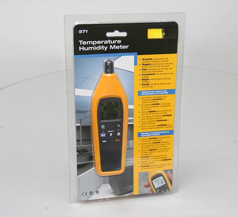 Fluke 971 Temperature Humidity Meter Tester Psychrometer 99 Record ...