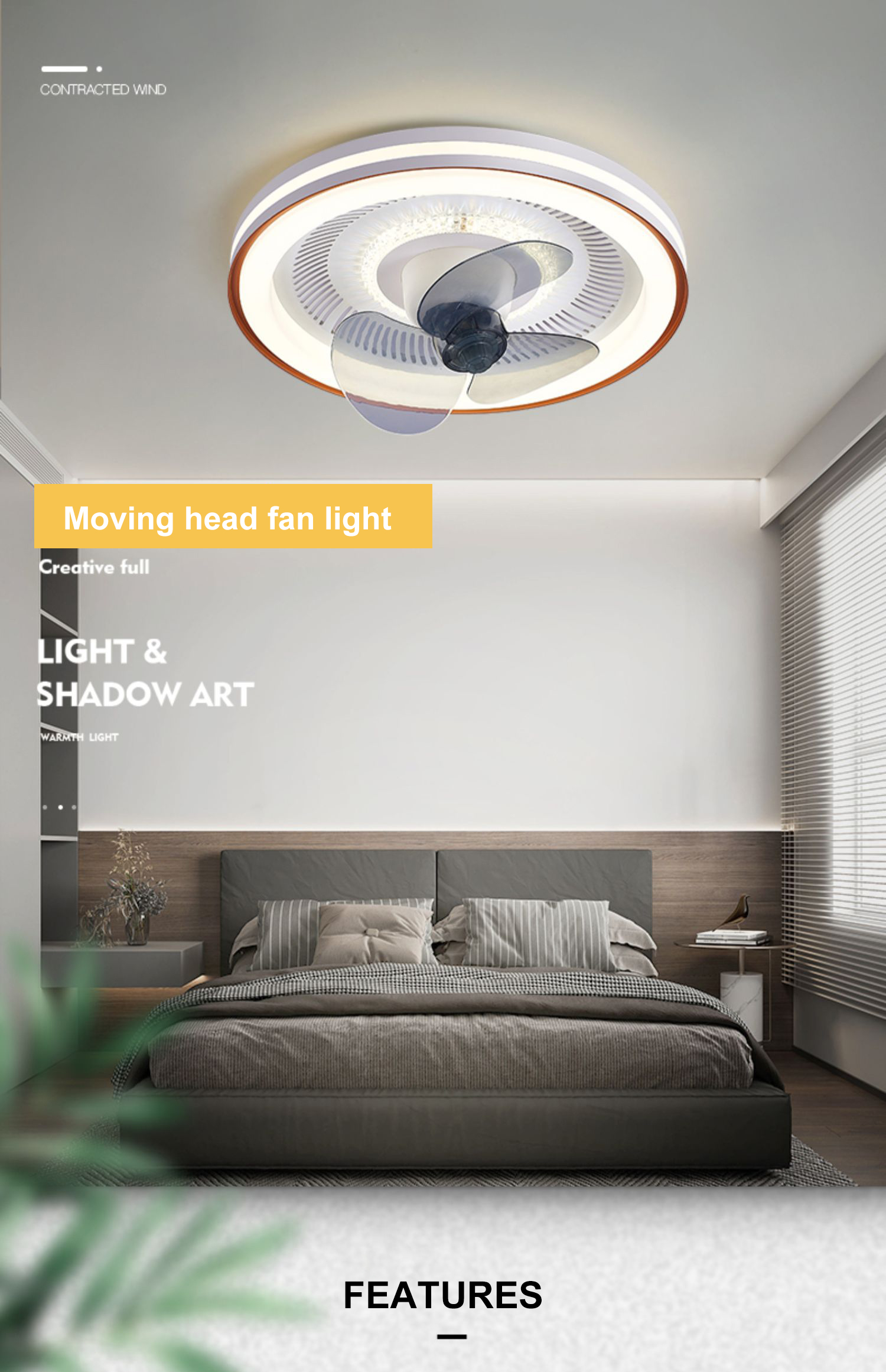Ceiling Fan With Light 20in Simple stylee Ceiling Fan Lamp Remote ...