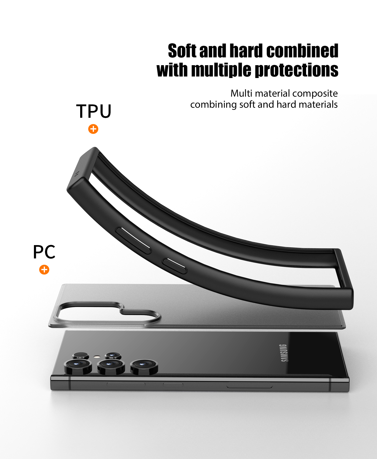 Frosted Semi Transparent Shell Case For Samsung Galaxy S24 Ultra S24 ...