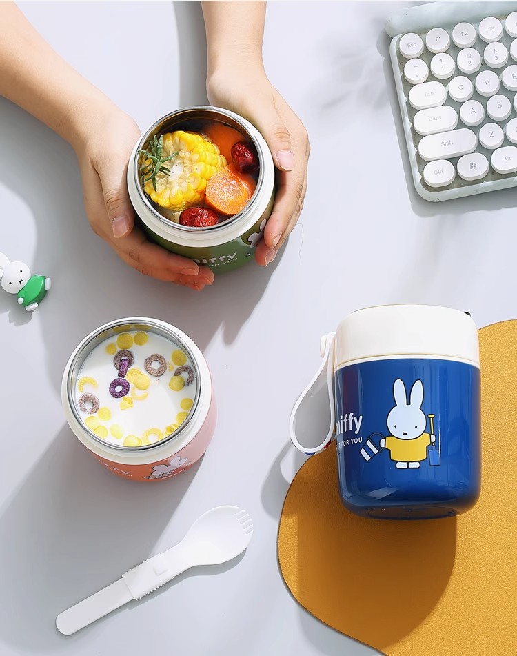 Miffy Insulated Lunch Box Set Double-Layer Large-Capacity Set of 3/4 | Shopee Malaysia