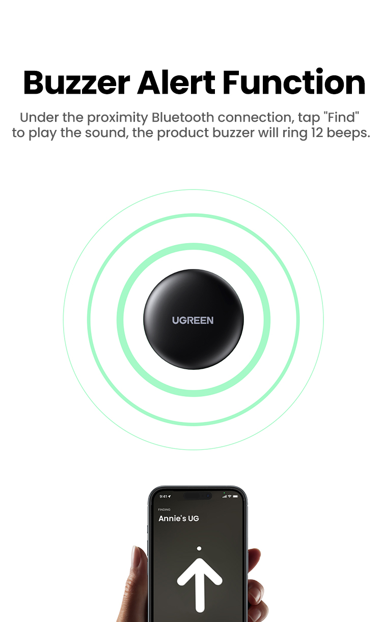 UGREEN Bluetooth Locator Smart Tag Trackers for iOS iPhone, as Keys ...