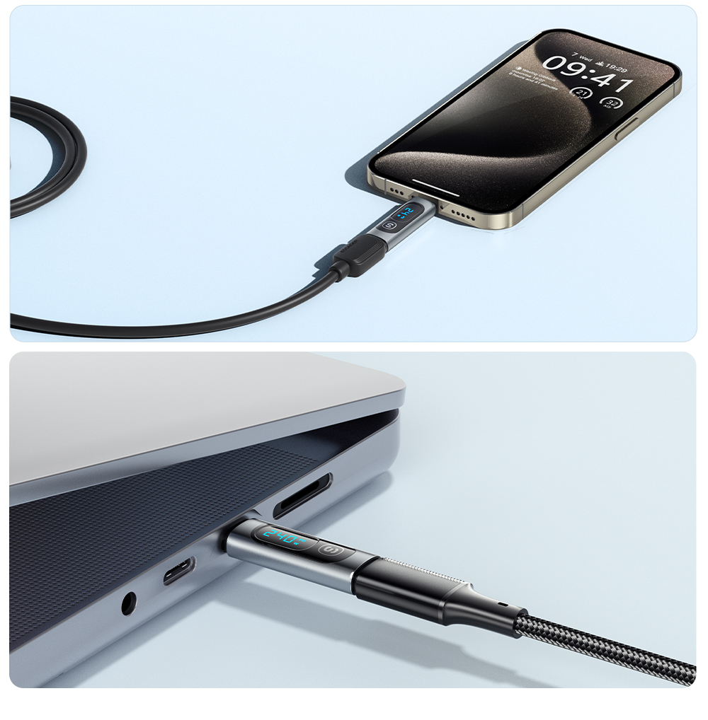 Essager Type C To Type C 240W power test adapter supports data ...
