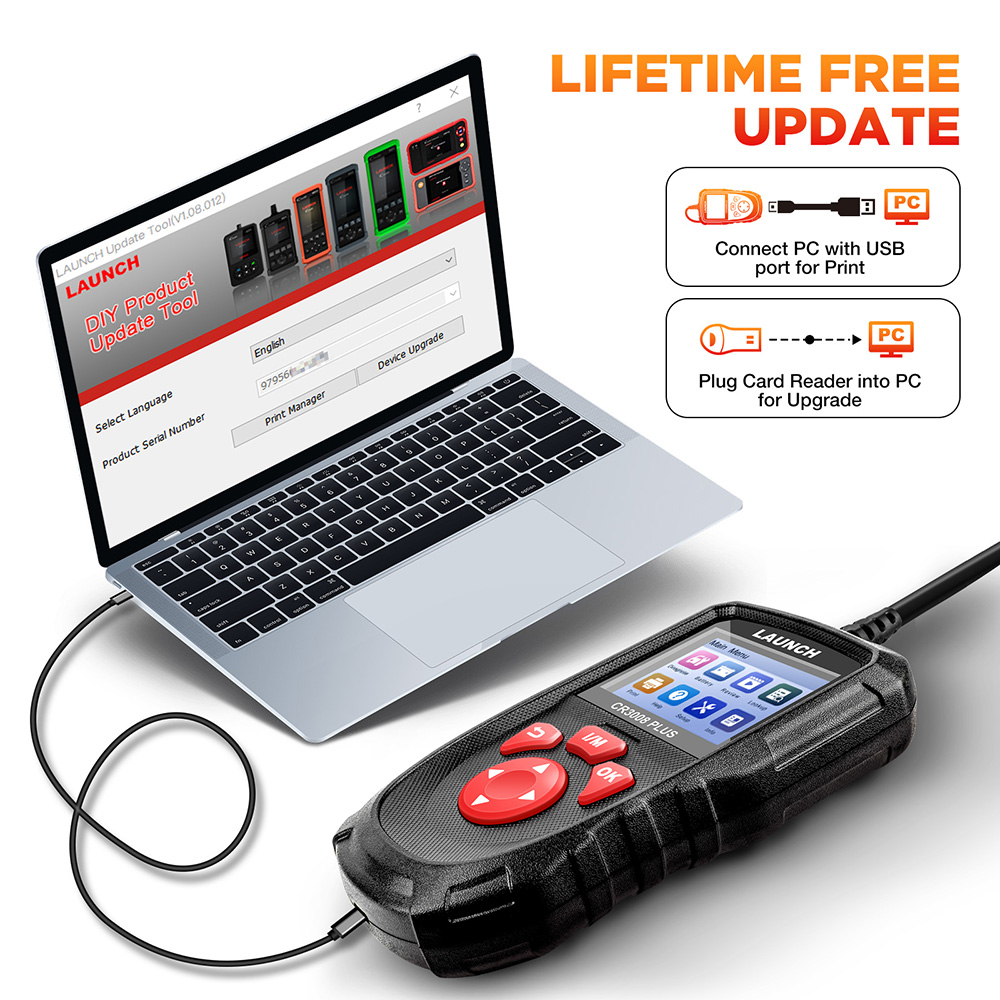 LAUNCH Professional OBD2 Scanner Diagnostic Tool CR3008 Plus,One-Key I ...