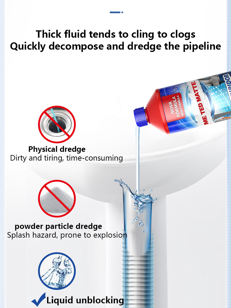 Dissolve 1000 types of blockages HB Pipe Cleaner drain clog remove clog ...