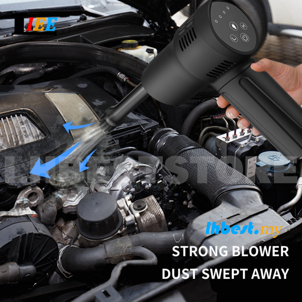 Wireless Air Duster PC Air Blower Cordless 40000RPM Strong Powerful ...