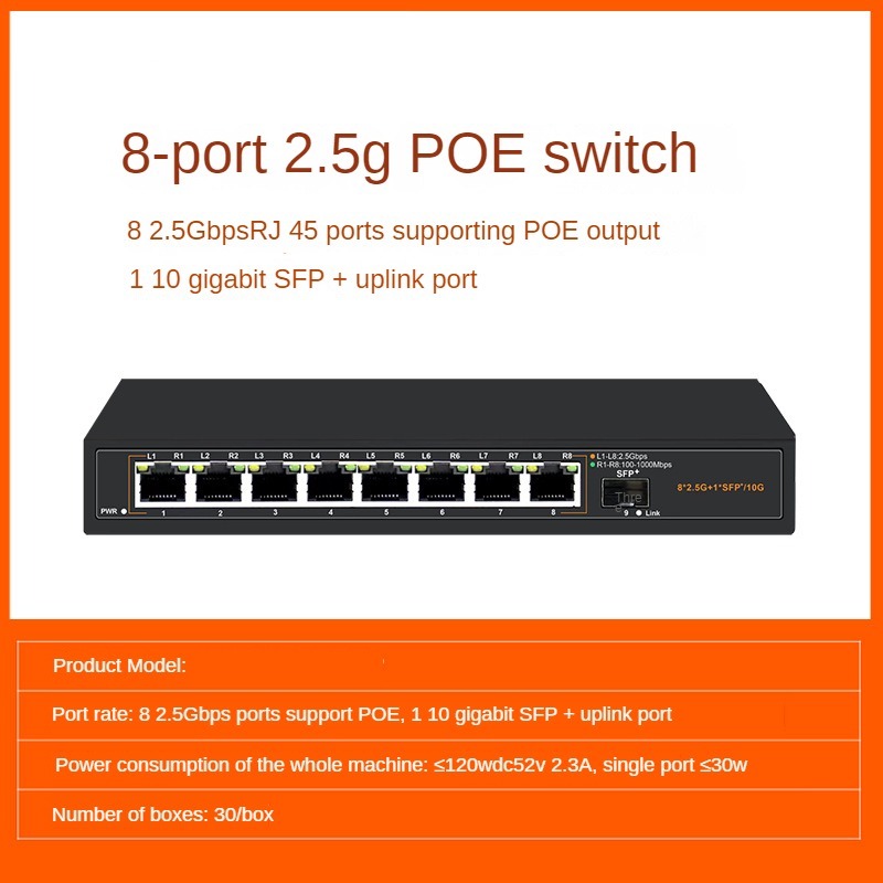 2.5G network switch poe power supply switch 10G SFP+server convergence ...