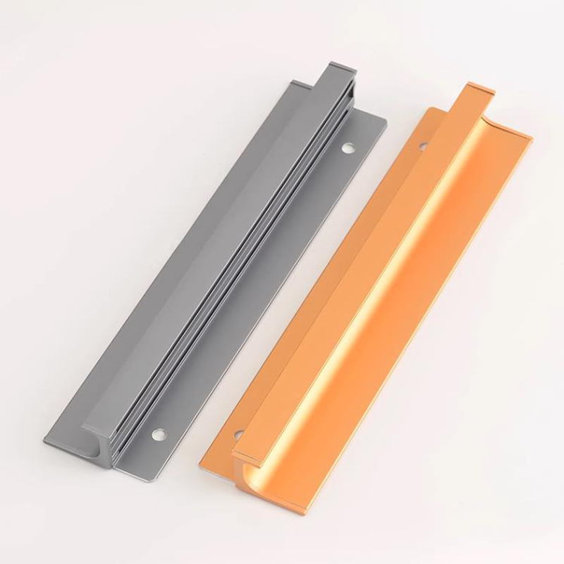 Customized size L-type Slot-free Hidden Handles Cabinet Handle Kitchen ...