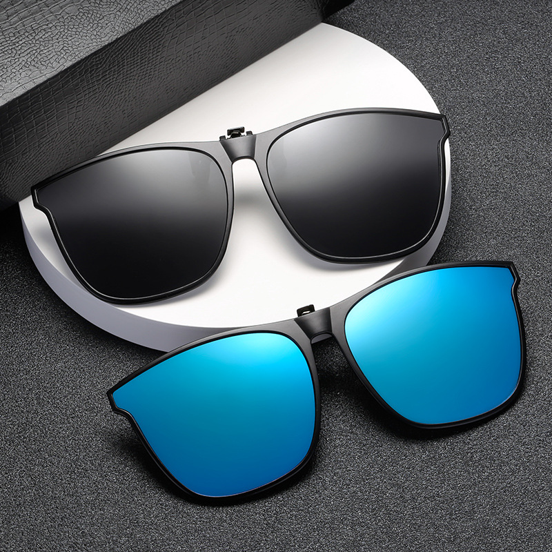 Clip-On Sunglasses Clipped On Myopia Glasses Fashionable Polarized ...