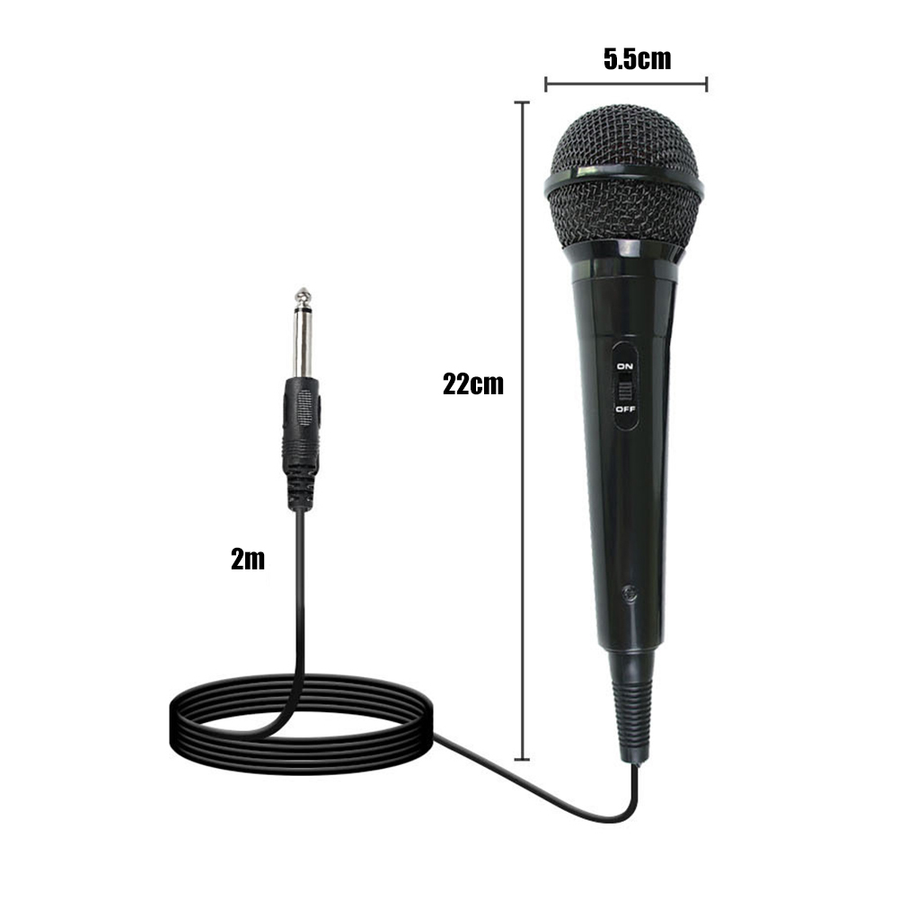 6.5mm port Line length 2m Dynamic wired microphone Karaoke trolley ...