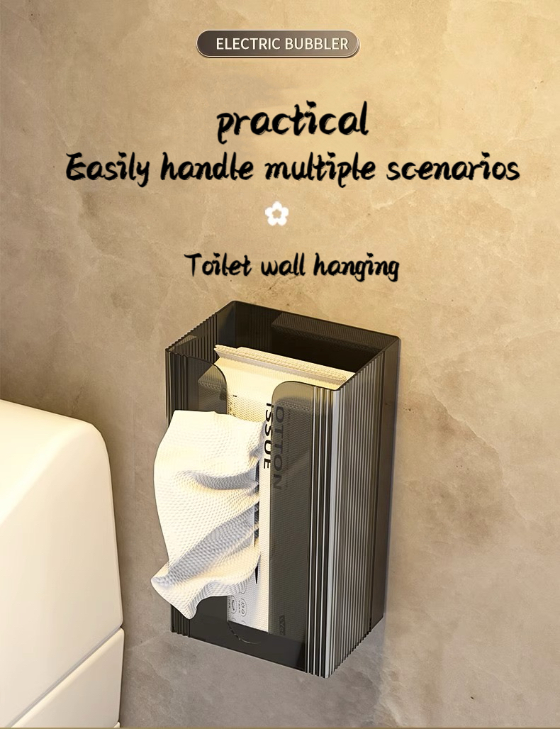 Tissue Box Wall Mounted Kleenex Wash towel storage box Toilet Bathroom ...