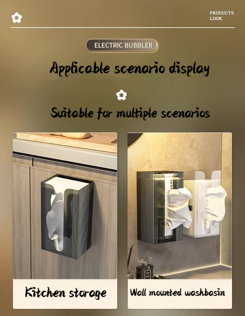 Tissue Box Wall Mounted Kleenex Wash towel storage box Toilet Bathroom ...