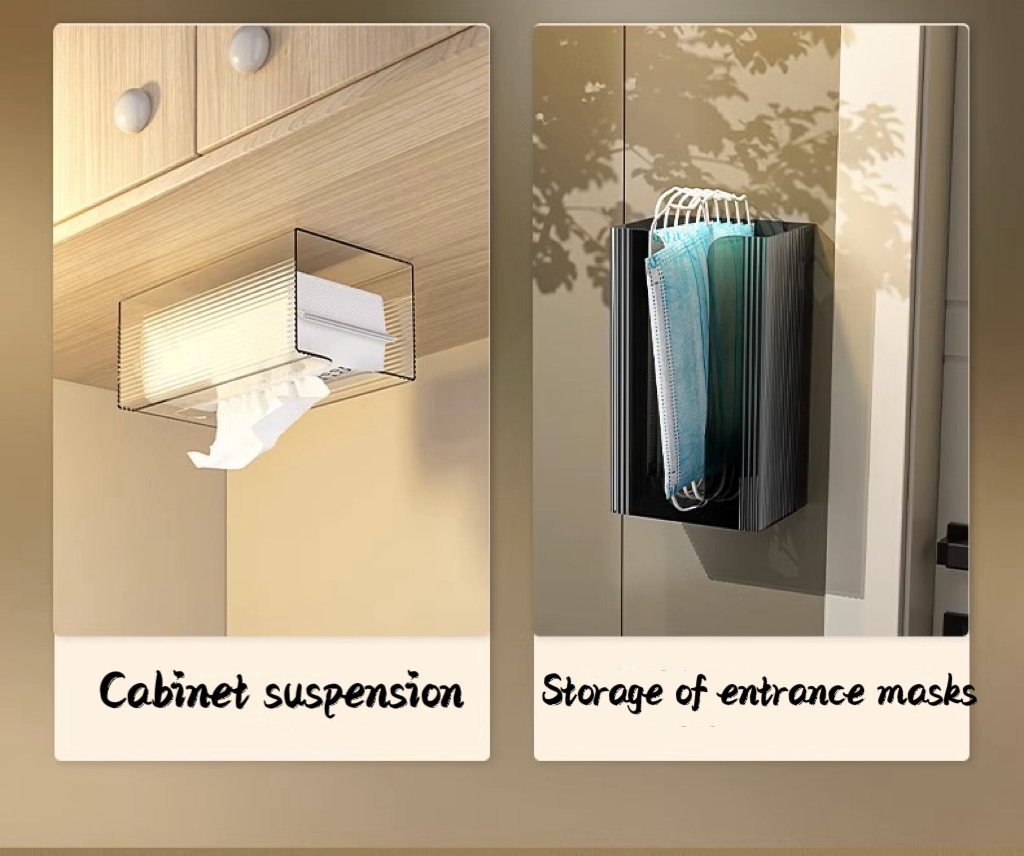 Tissue Box Wall Mounted Kleenex Wash towel storage box Toilet Bathroom ...