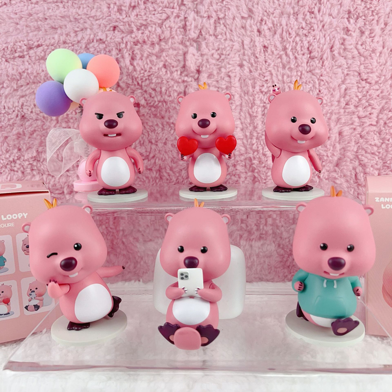 6Pcs/Set 6-7cm Korean Cartoon Pororo the Little Penguin Zanmang Loopy ...