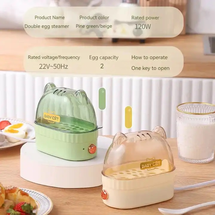 Mini Egg Cooker Electric 40ML Automatic Power Off Egg Steamer Egg ...