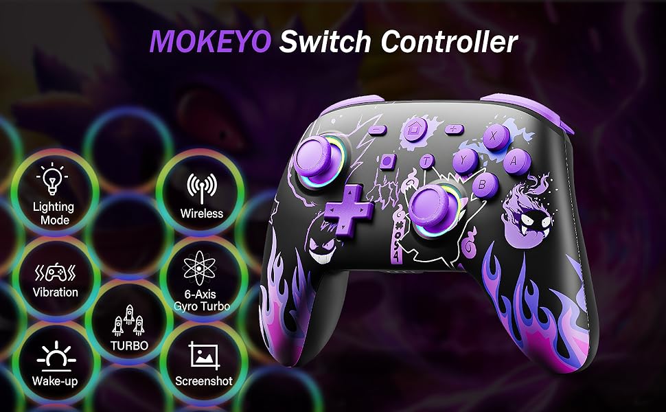 Wireless Pro Controller for Nintendo Switch/OLED/Lite, Switch ...