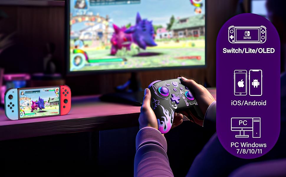 Wireless Pro Controller for Nintendo Switch/OLED/Lite, Switch ...