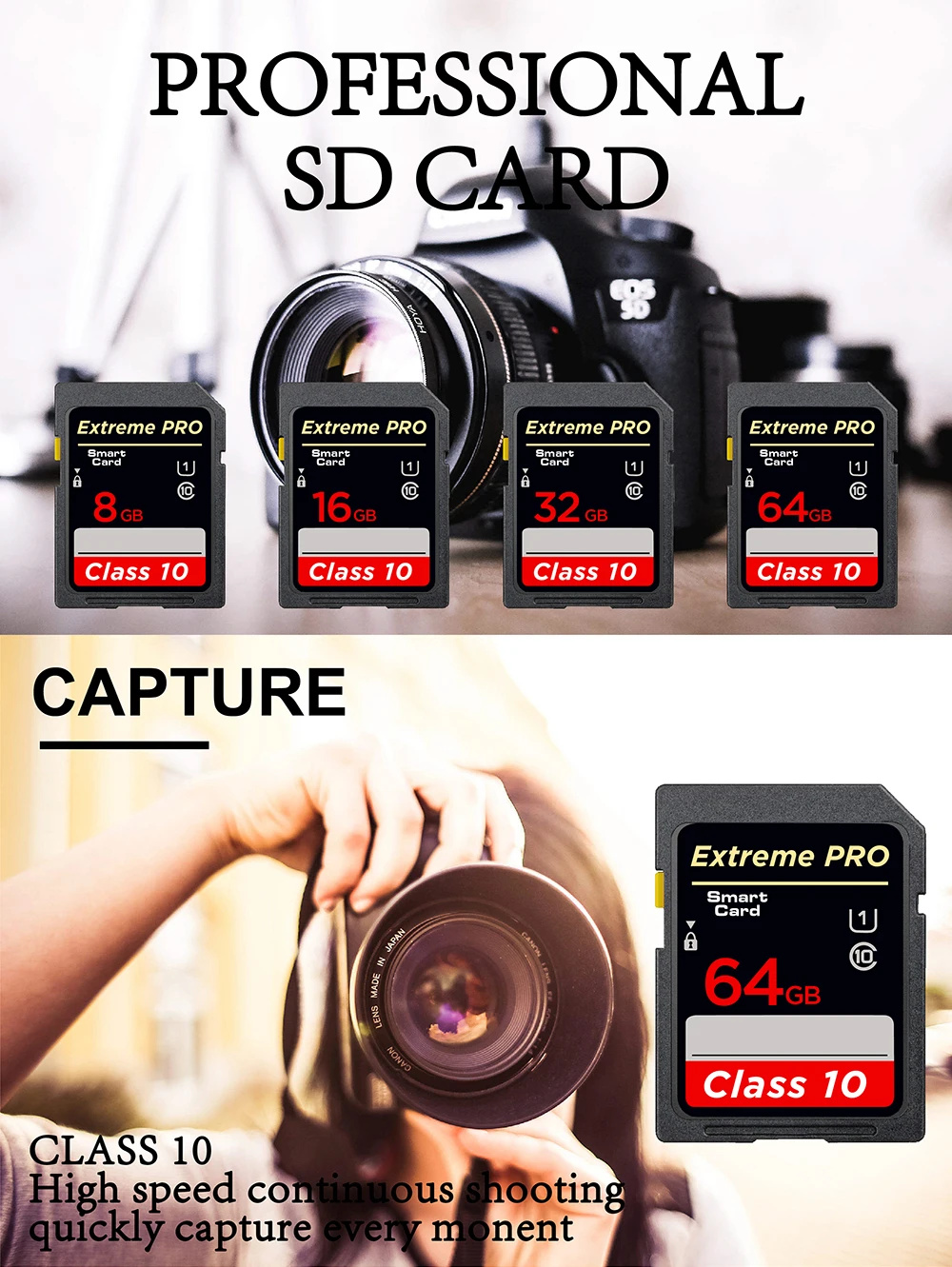 High speed Class 10 SD Card 8GB 16GB 32GB 64GB 128GB 4GB carte sd ...
