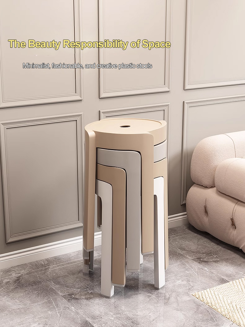 Plastic Stools Can Stacked Household Thickened Stools Modern Minimalist ...