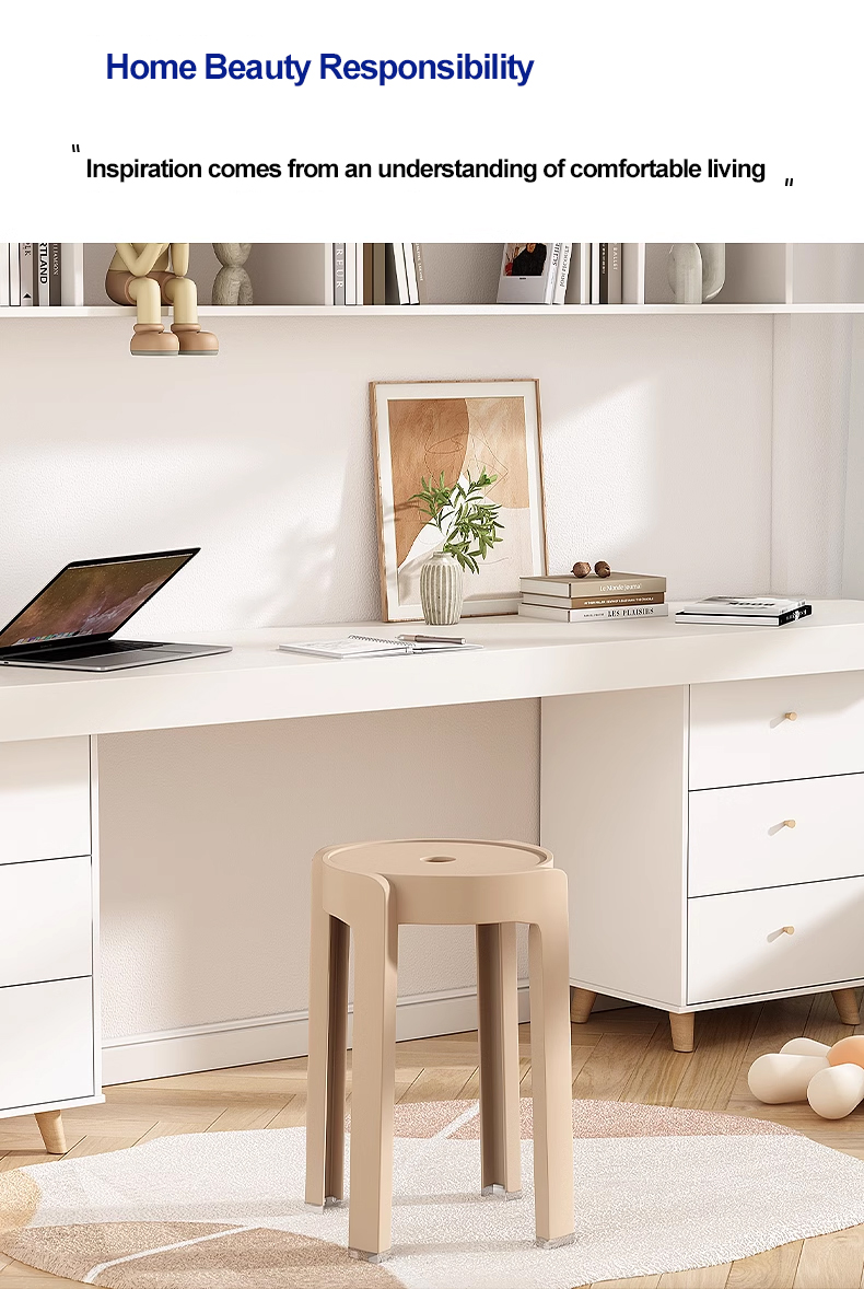 Plastic Stools Can Stacked Household Thickened Stools Modern Minimalist ...