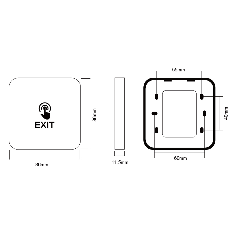 Access Control Push Button Door Release Exit Button Push button for ...