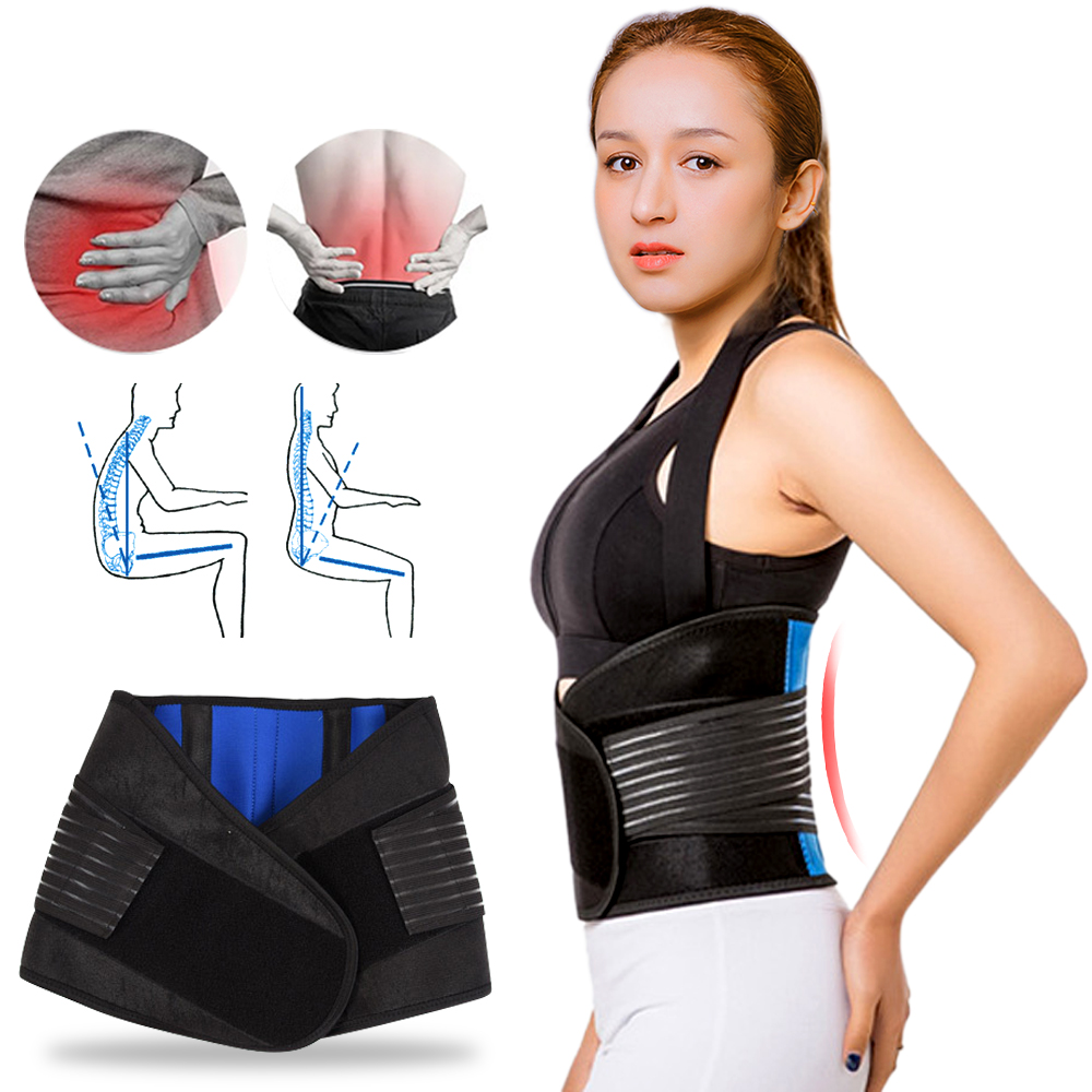 Adjustable Neoprene Double Pull Lumbar Back Pain Waist Posture Support ...
