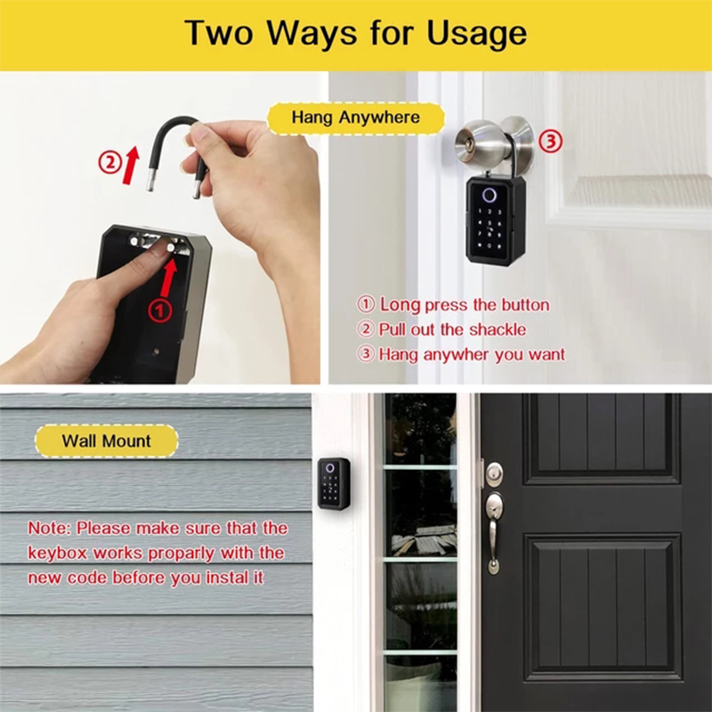 Smart Key Lock Box Tuya Ttlock App Wifi Fechadura Eletronica Waterproof ...