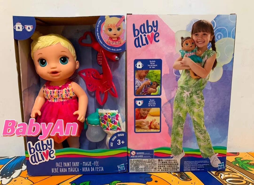 Baby Alive Face Paint Fairy Blonde Hair Doll Playset B9723 | Shopee ...
