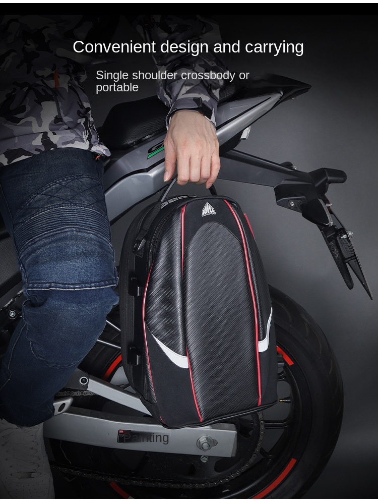 Waterproof Motorcycle Luggage Tail Bag Back Seat Bag Travel Bag ...