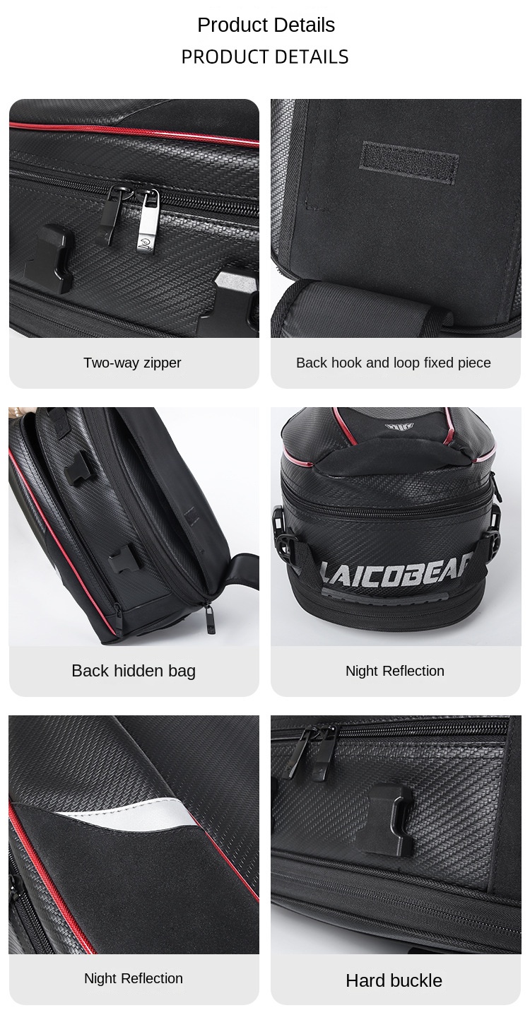 Waterproof Motorcycle Luggage Tail Bag Back Seat Bag Travel Bag ...