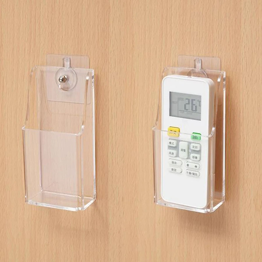 Acrylic Remote Control Holder Wall Mounted Remote Control Storage Box ...