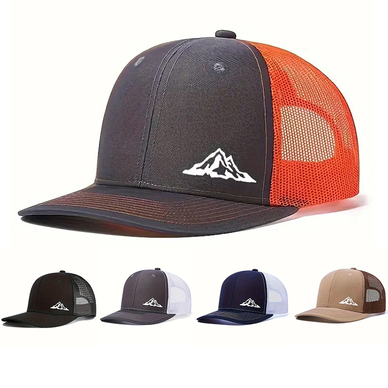 Richardson snapback Men women mesh baseball cap mountain printed hip ...