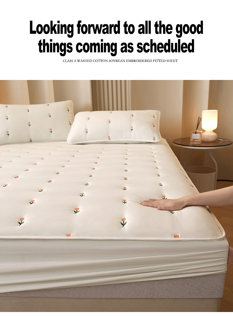 High Quality And Exquisite Embroidered Bed Sheets Mattress Protective ...