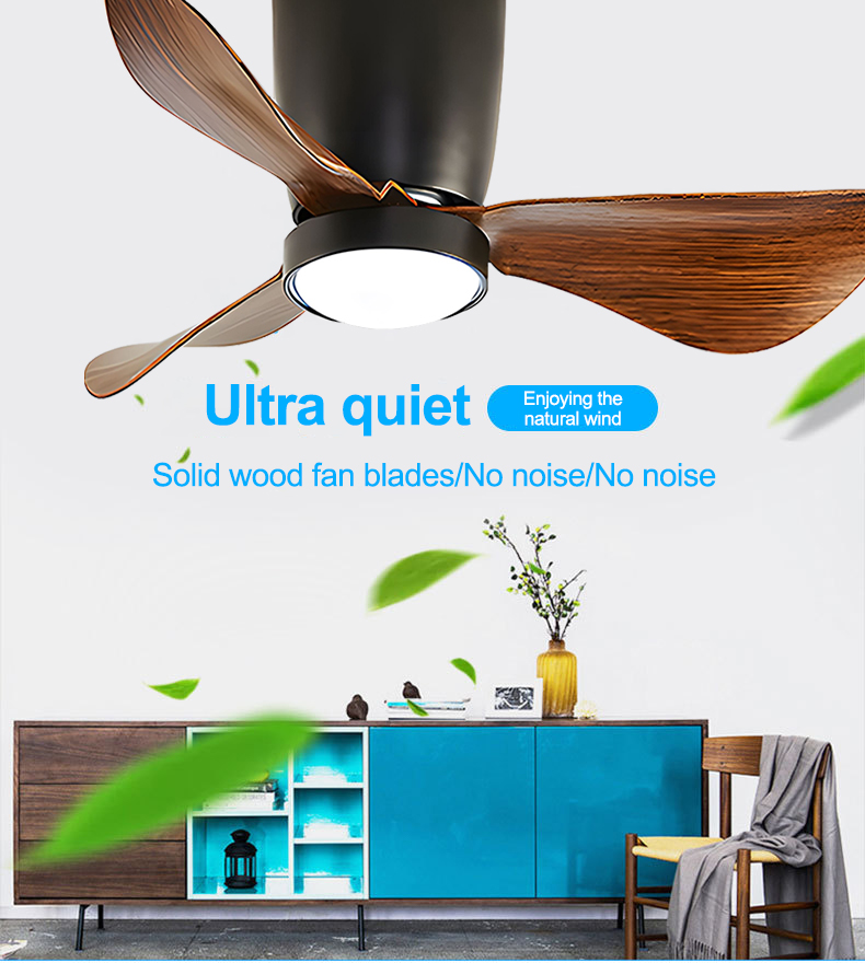 GEJIESE Fans Mini Ceiling Fan With Light Nordic Design Strong Winds ...