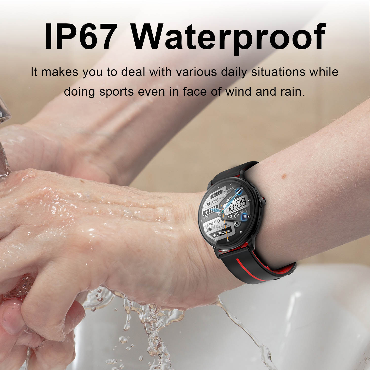 NORTH EDGE G98 AMOLED Jam tangan pintar lelaki Display Smart Watch ...