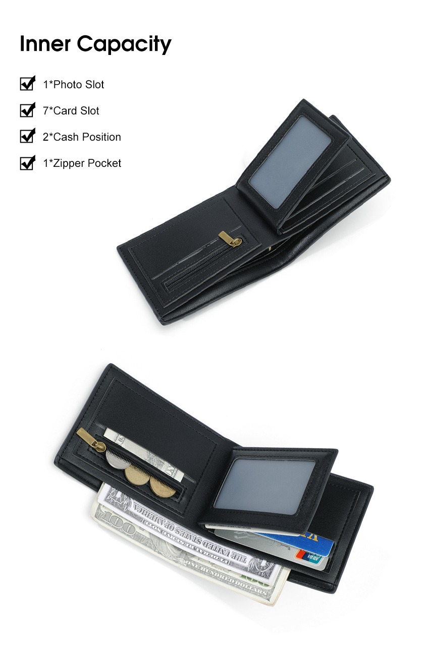 MENSPE Wallet Lelaki Short Wallet Men Soft PU Wallet With Coin Pocket ...