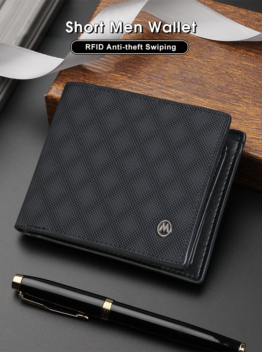 MENSPE Wallet Lelaki Short Wallet Men Soft PU Wallet With Coin Pocket ...