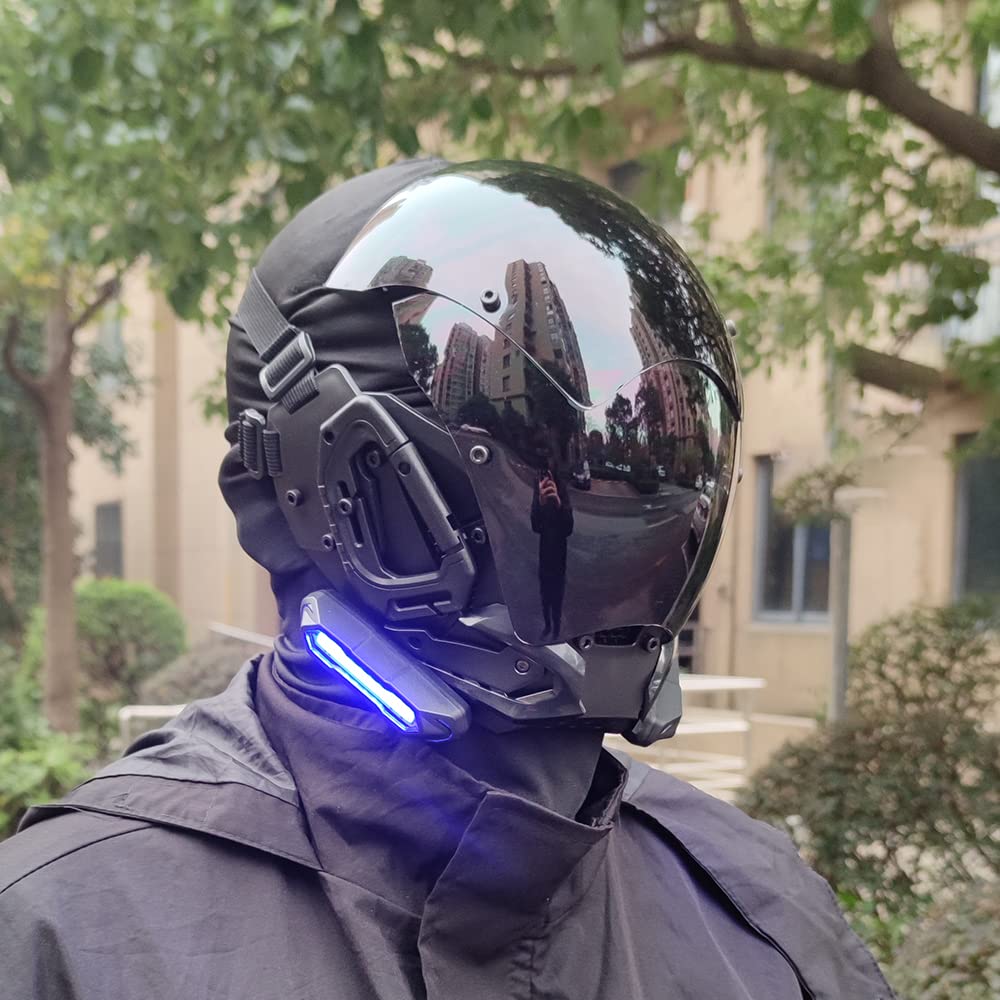 Cyberpunk Mask Gothic Cyber Mask for Men,Techwear mask, Halloween ...
