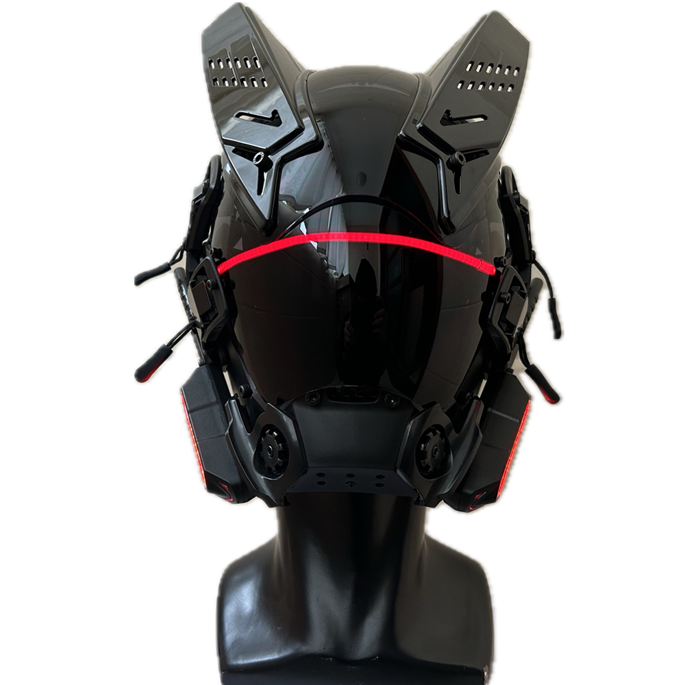 Cyberpunk Mask Futuristic Techwear Helmet Cosplay Sci Fi Led Mask For ...