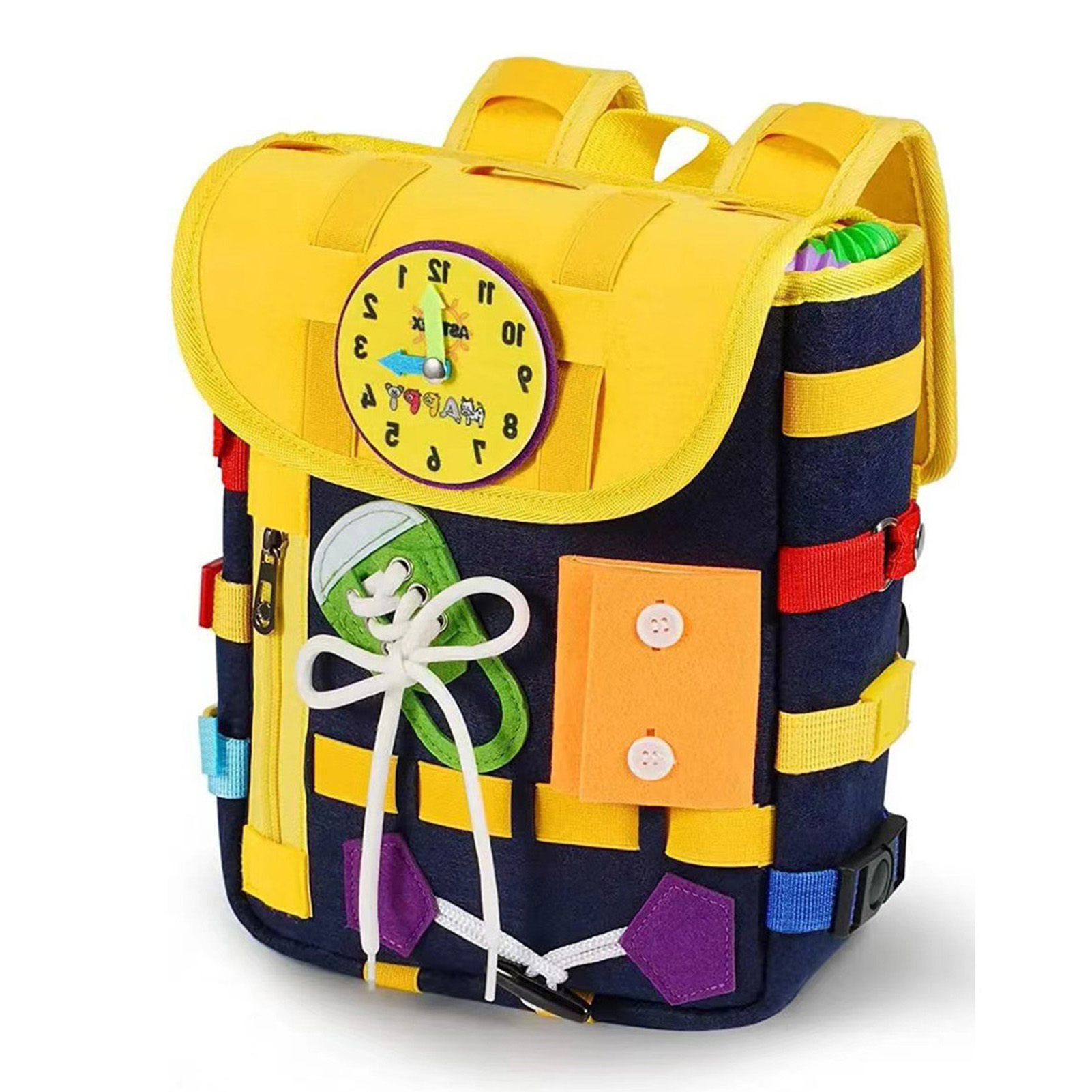 Toddler Backpack with Learning Activity Toys, Interactive Kids Backpack ...