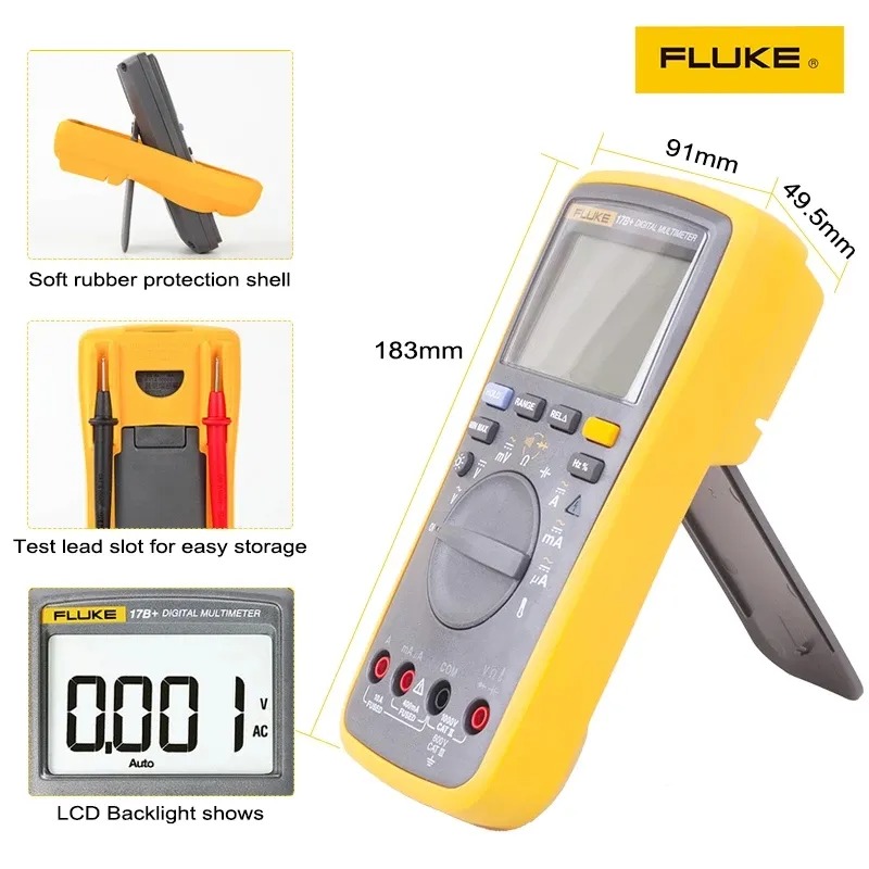 Fluke 15B+17B+ Digital Multimeter Tester AC/DC Voltage Current ...