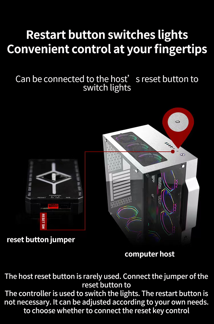 Jungle Leopard Smart Hub 5V 3PIN ARGB 4 Pin PWM 9 Ports PC Case CPU Fan ...