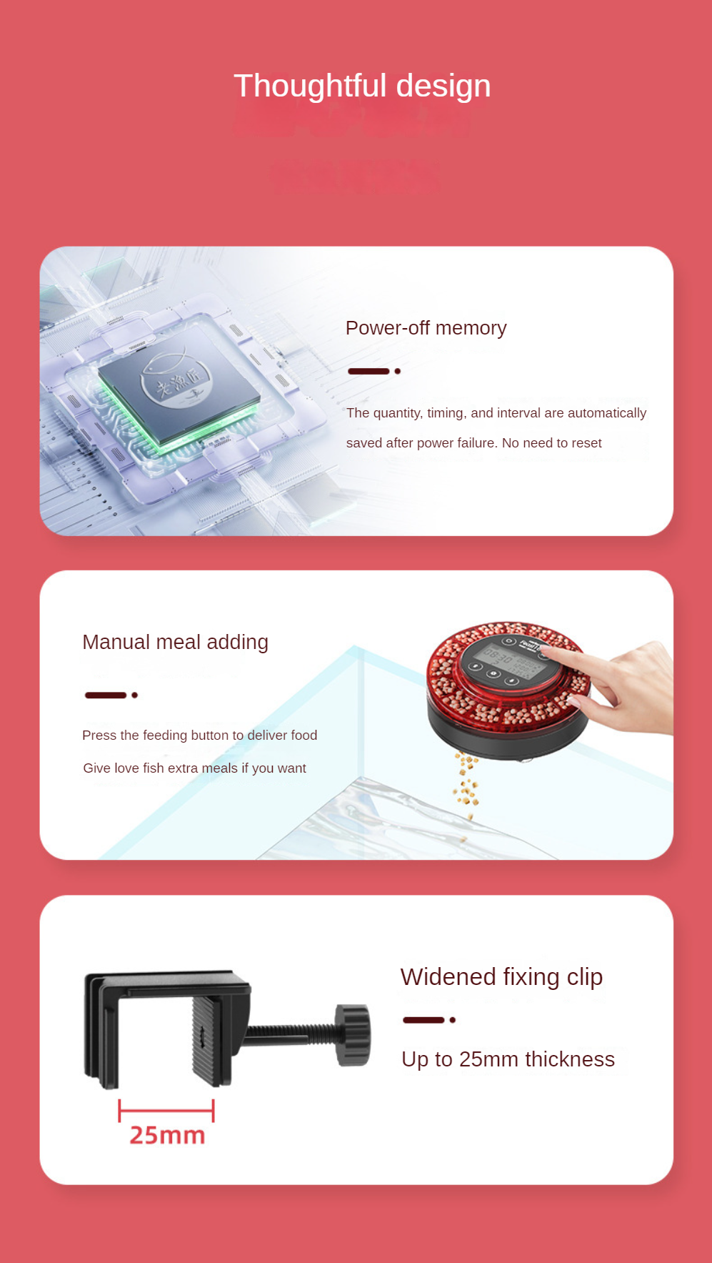 Automatic Feeder Fish Feeding Handy Tool Fish Tank Timing Automatic ...
