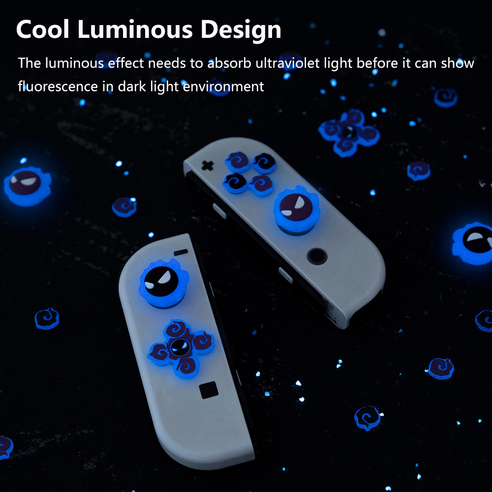 GeekShare Nintendo Switch Thumb Grip Cap Cute Cross D-Pad Button Caps ...