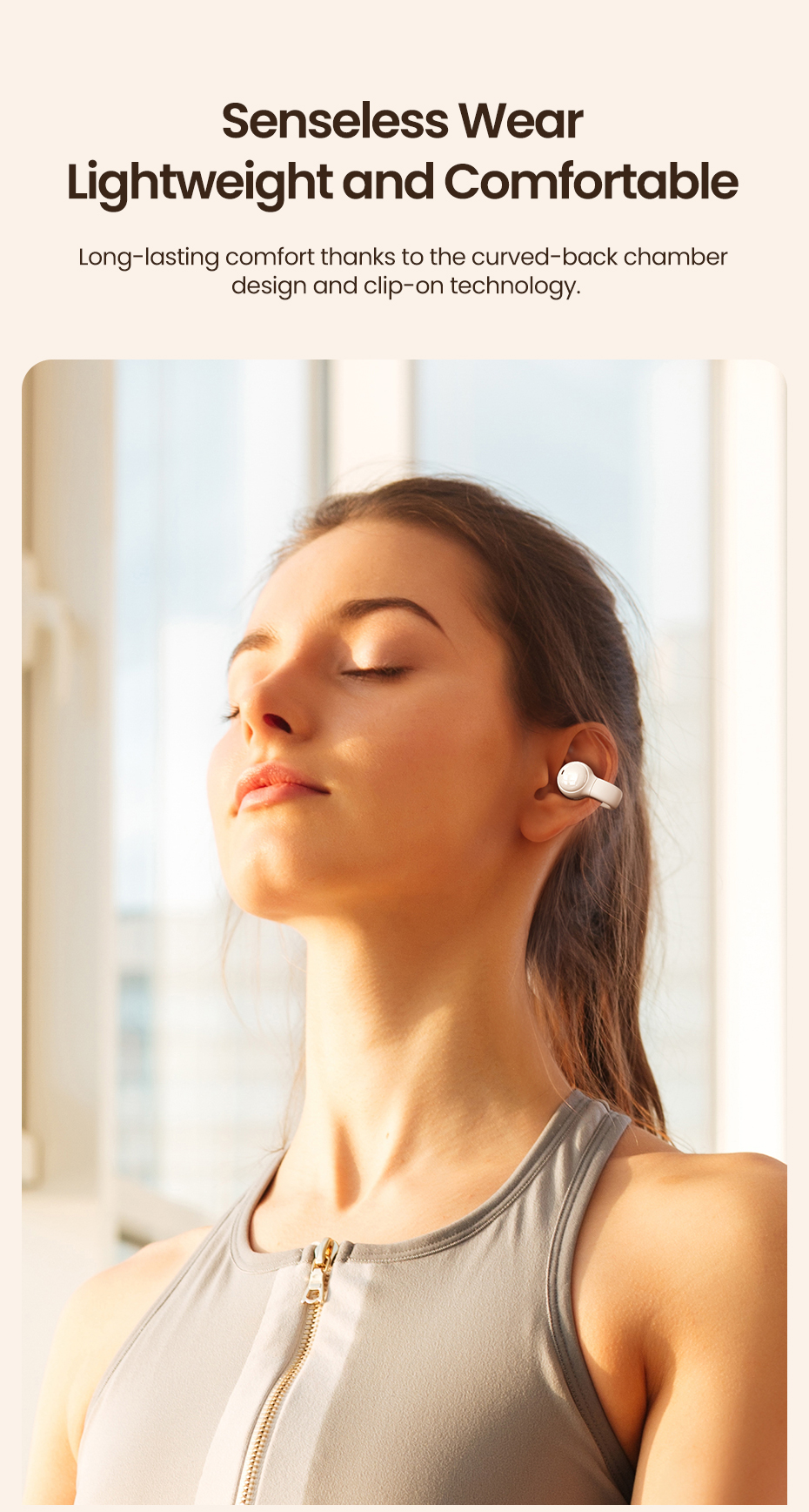 Toocki OWS Bluetooth 5.3 Earphones Bone Conduction Ultra Long Standby Wireless Bluetooth ...