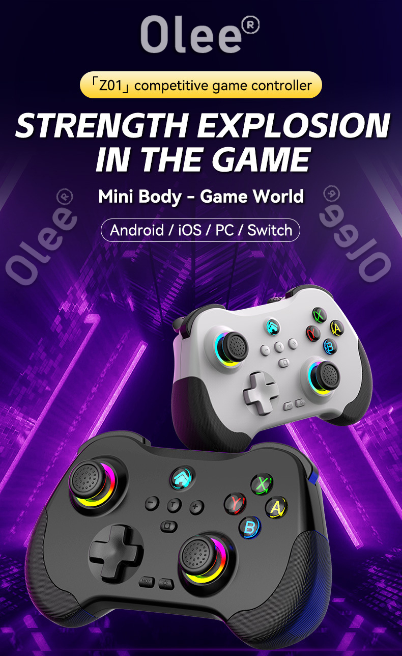 Wireless Gamepad Gaming Controller Wake Up Joystick 6-Axis Gyro ...