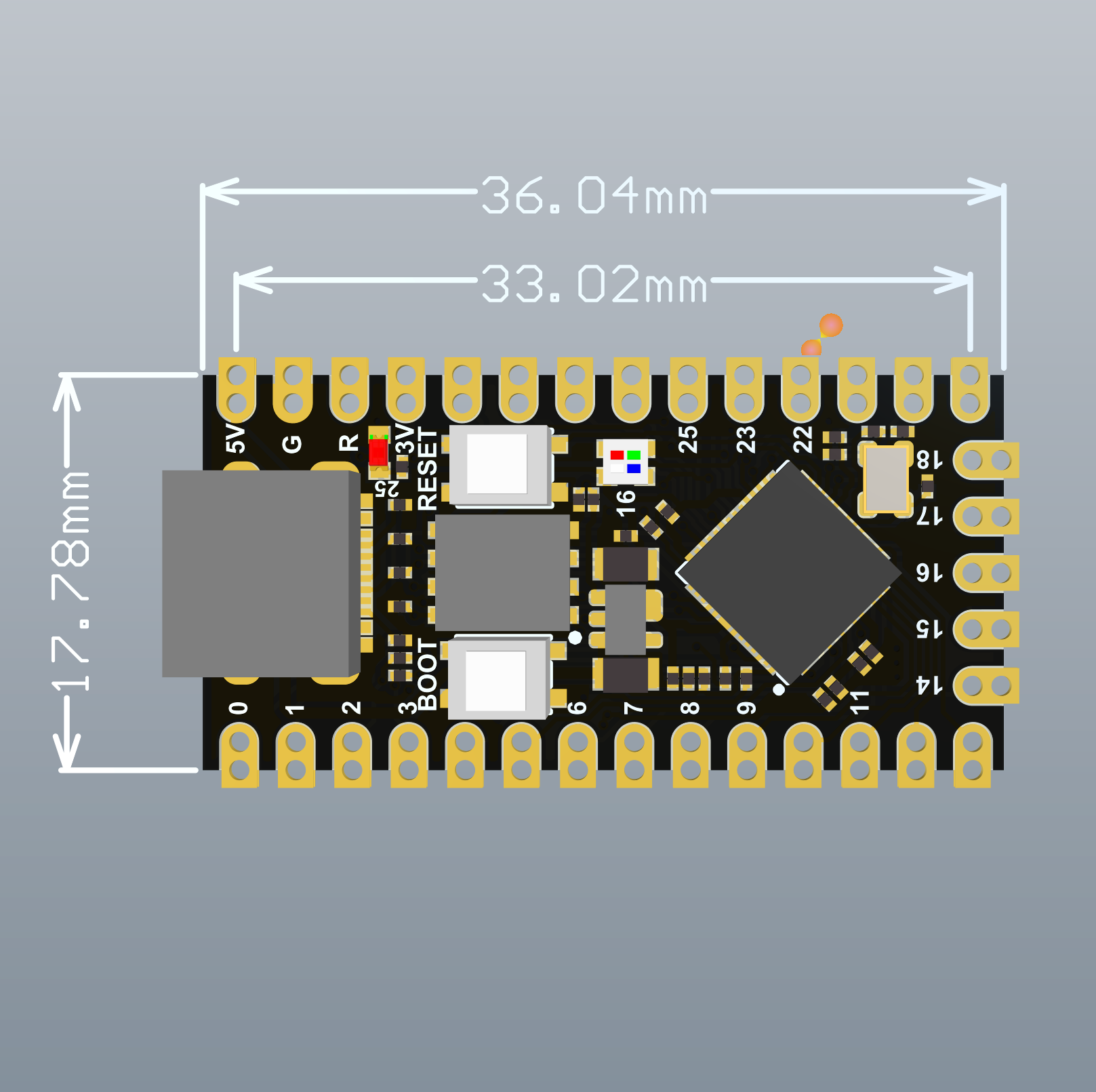 RP2040 Pro Micro Raspberry PI PICO Development Board Dual-Core Supports ...