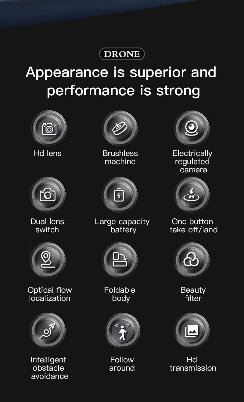 H9 drone With 6K Camera 5G FPV Drone 360° Obstacle Avoidance Optical ...